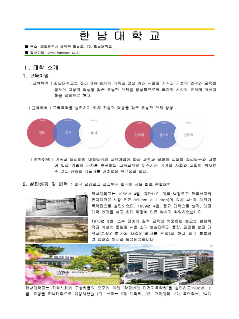 2025 GKS-G Overview of University (Hannam Univ.) | PDF