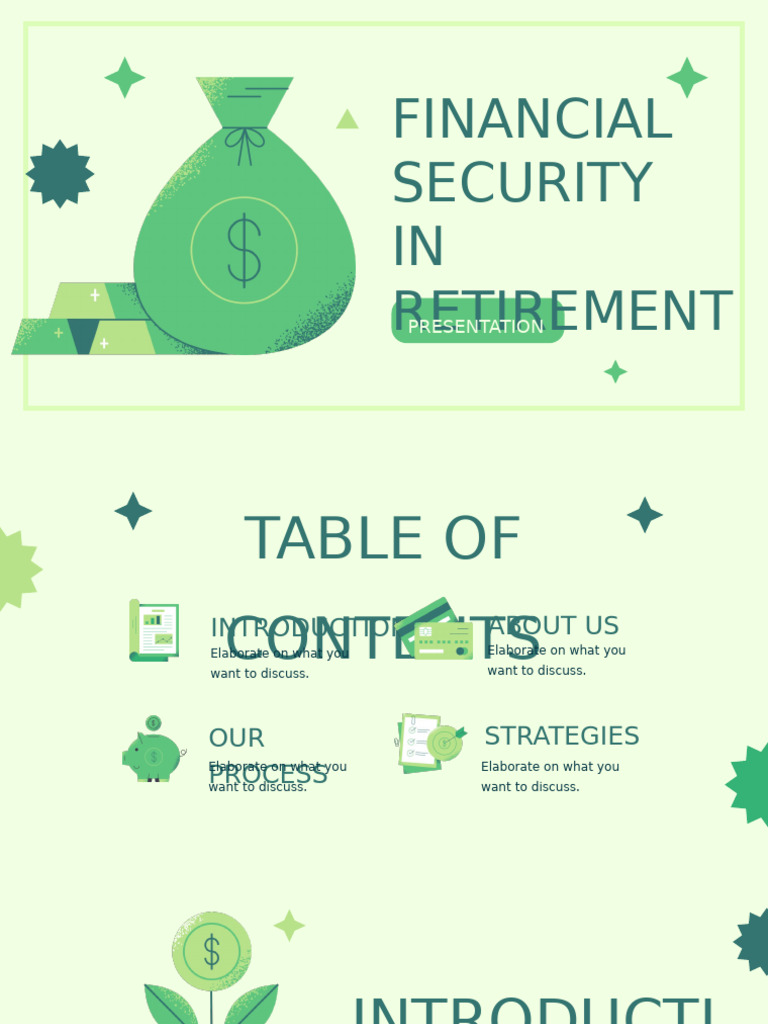 Retirement Financial Security Guide | PDF | Risk | Investing