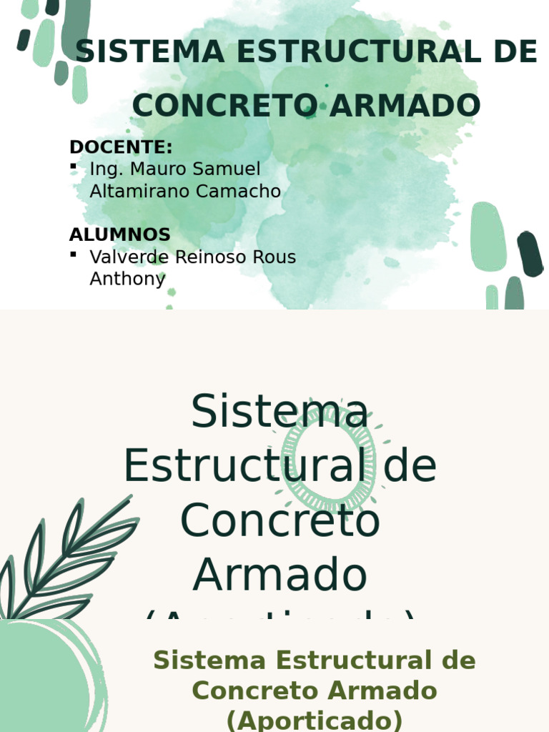 Archivo 2 y 3- Sistema Estructural de Concreto Armado (Aporticado) ROUS ...
