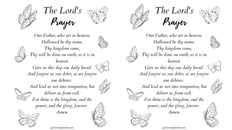 The Lord's Prayer Text and Meaning | PDF