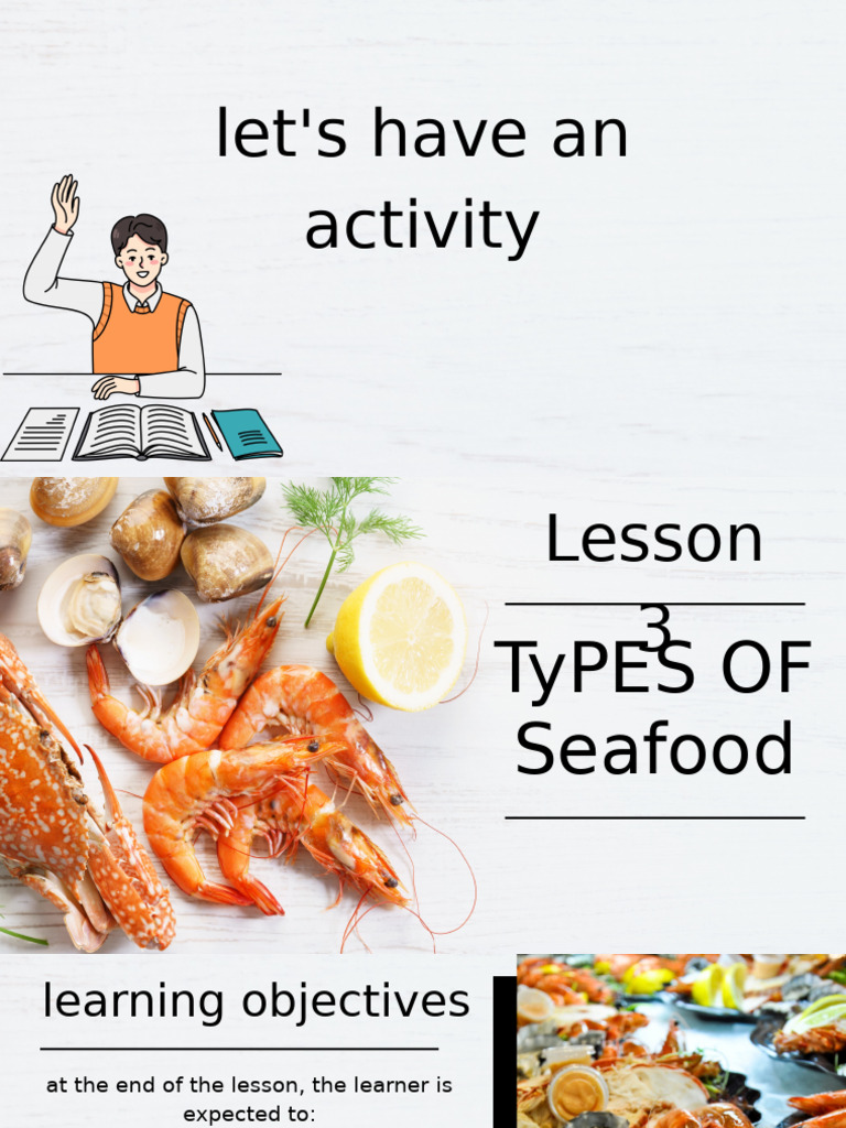 Types and Quality of Seafood | PDF | Shellfish