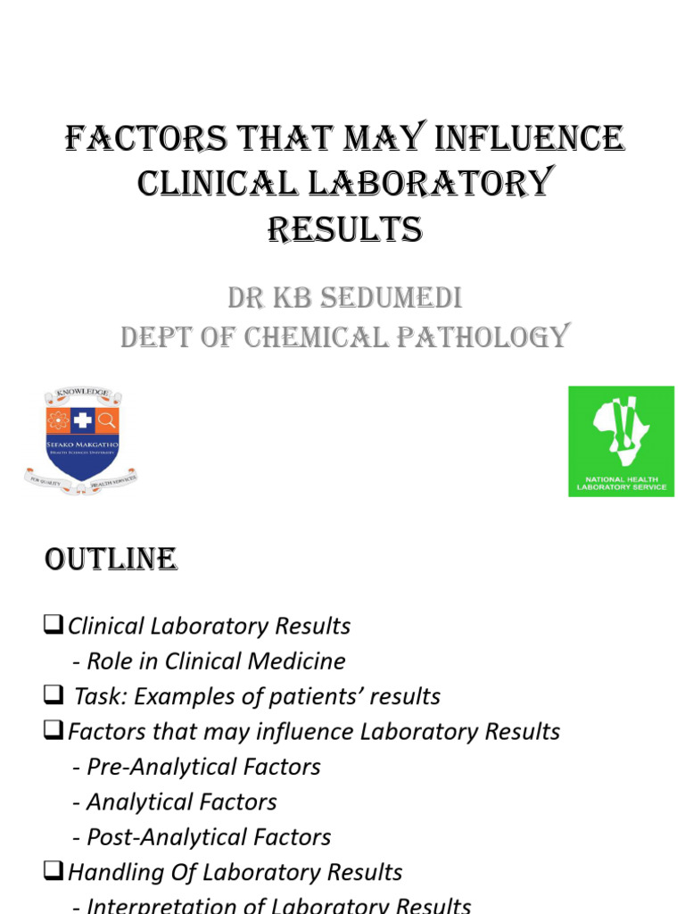 Clinical Lab Results: Key Influences | PDF | Pathology | Sampling ...