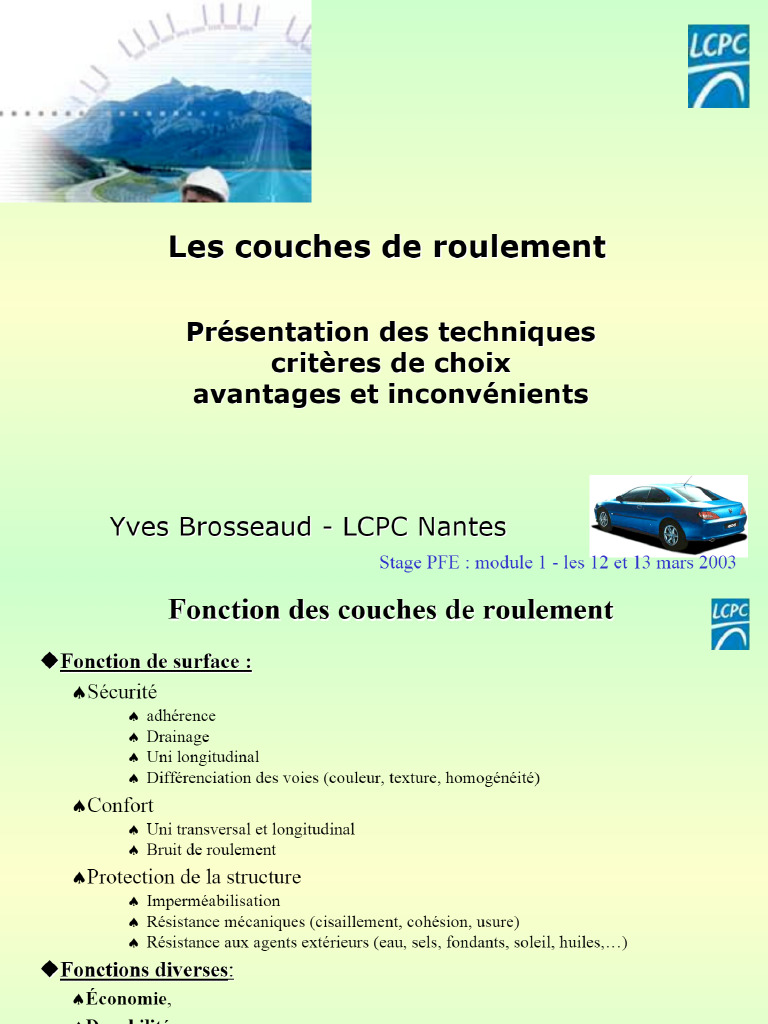 Couches de Roulement PDF | PDF