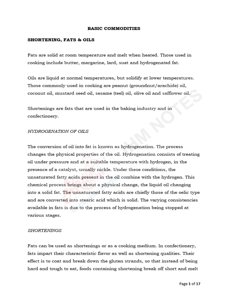 Unit 10 Basic Commodit | PDF | Flour | Sugar