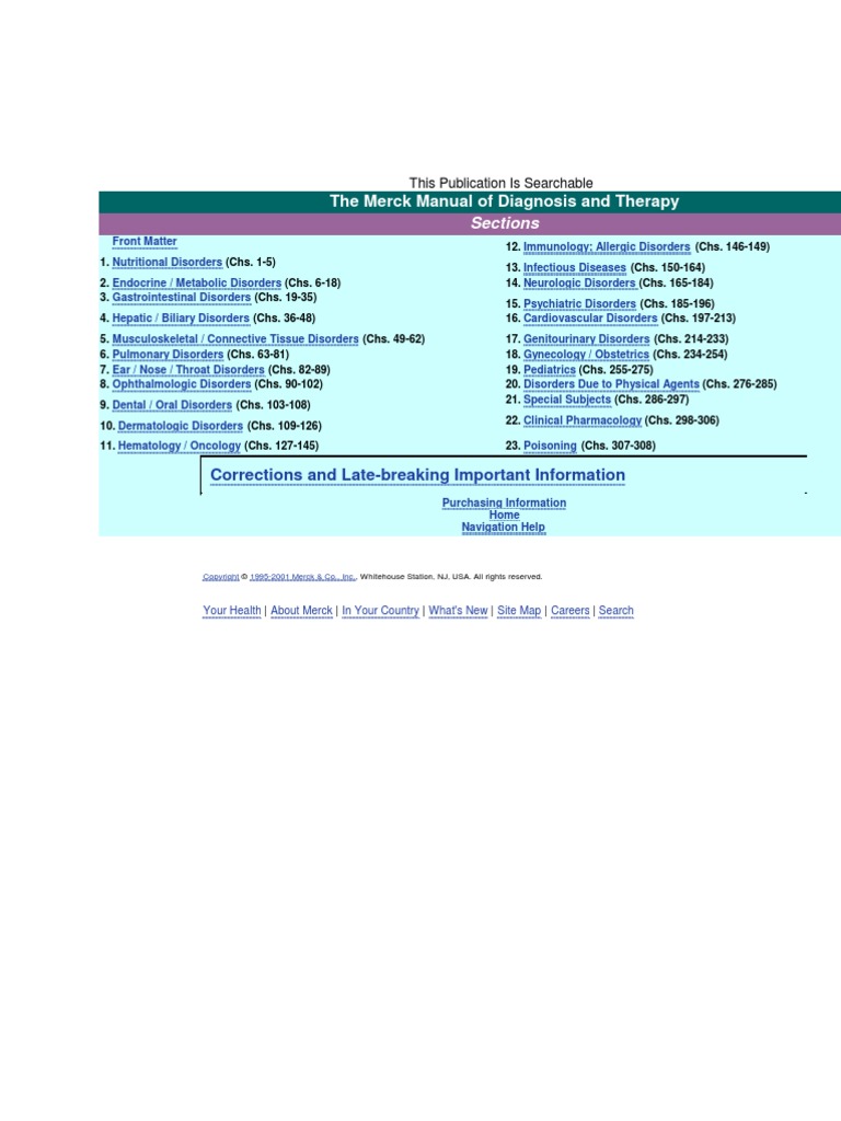 Merck Manual Diagnosis 17 | PDF