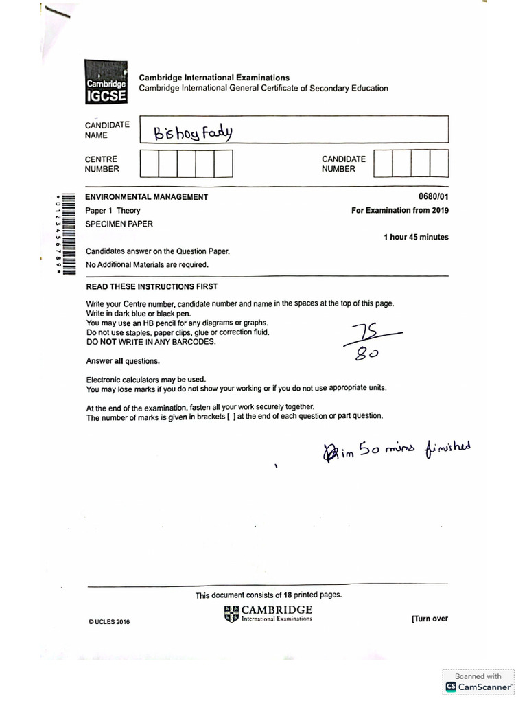 Bishoy Fady Specimen p2019 p1 | PDF
