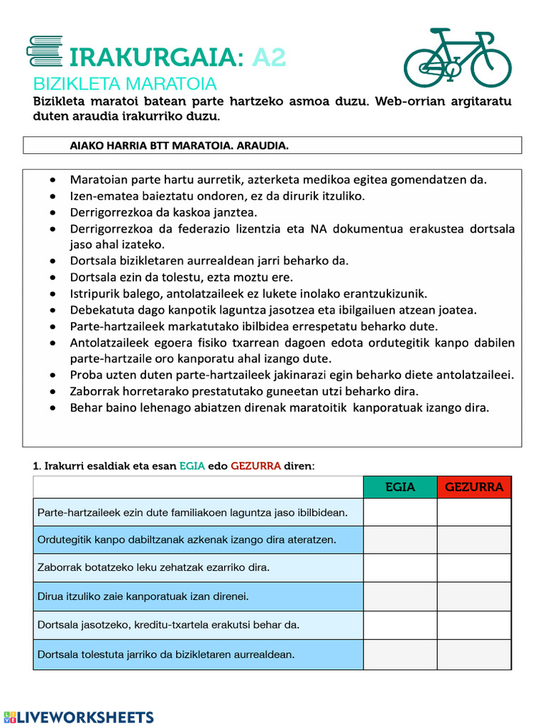 Examen de Euskera | PDF
