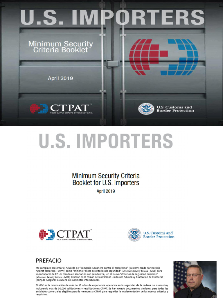 CRITERIOS MINIMOS DE SEGURIDAD C-TPAT Español | PDF | La seguridad informática | Seguridad