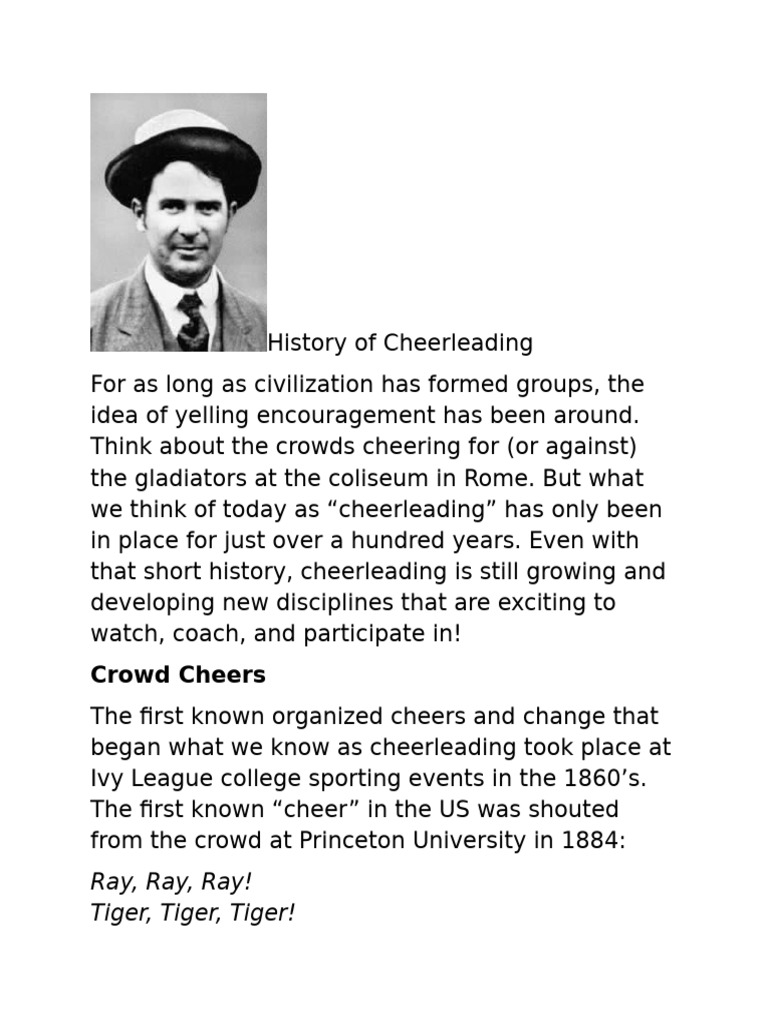 History of Cheerleading Origins | PDF