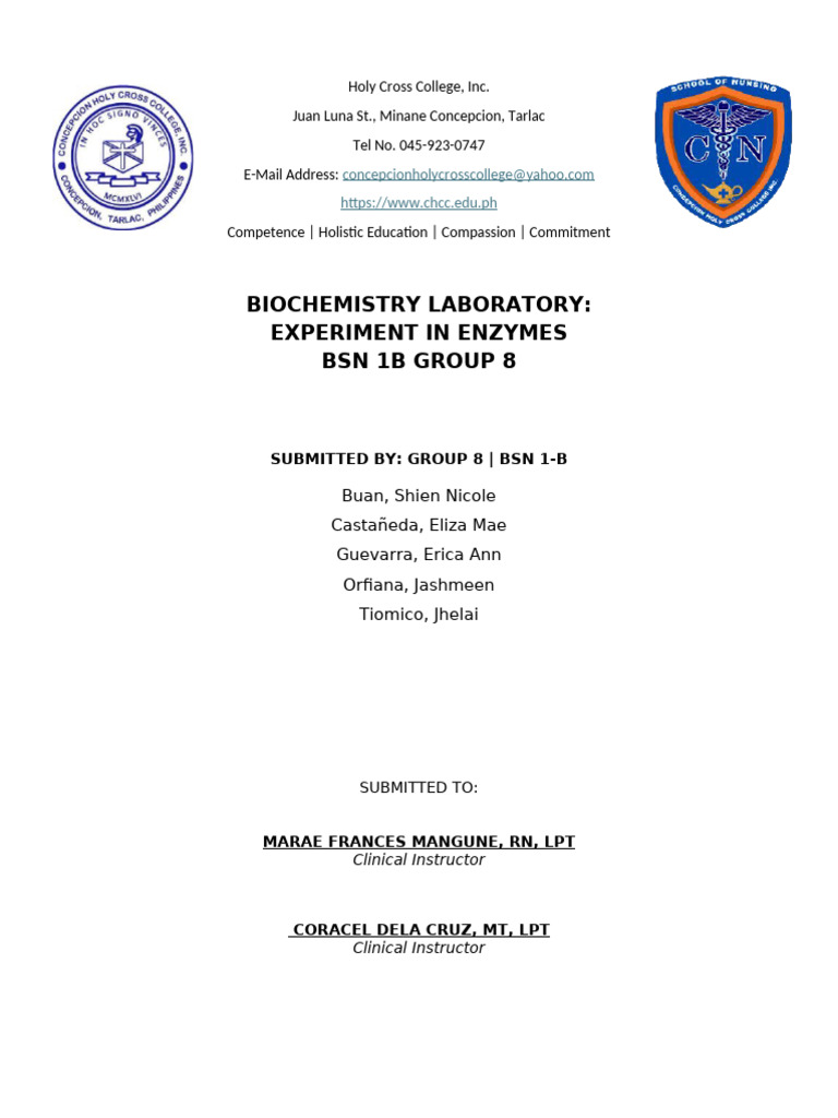 Biochem Lab Enzymes | PDF
