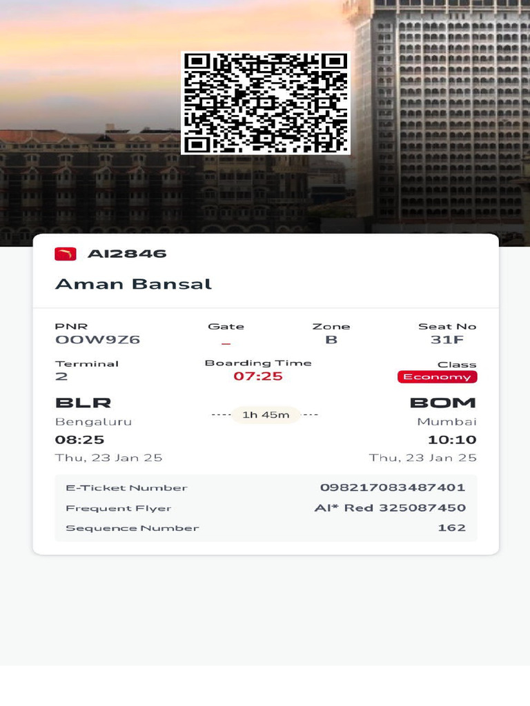 Aman Bansal BLR Bom Oow9z6 | PDF