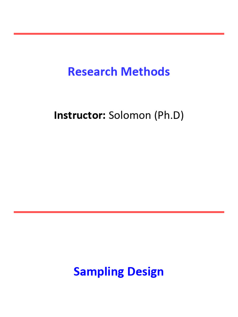 Chapter 3 - Sampling Design and Data Collection | PDF | Sampling (Statistics) | Stratified Sampling