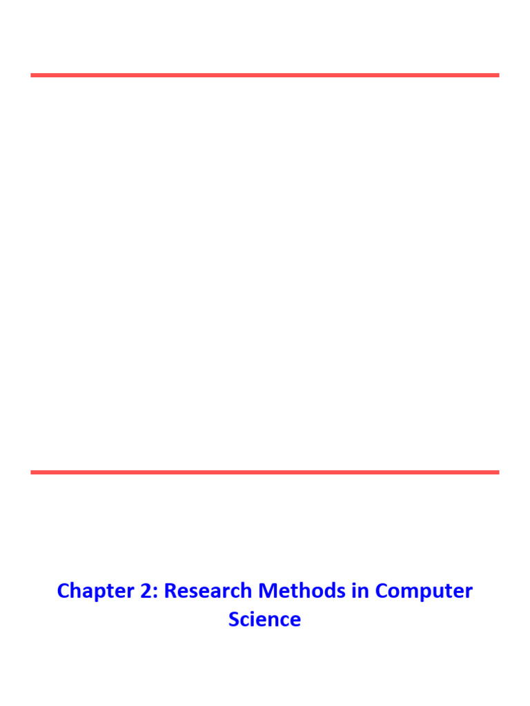Chapter 2 - Research Methods in CS - New | PDF | Methodology | Type I And Type Ii Errors