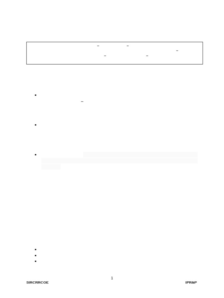 BRF Unit 3 Part I | PDF | Intellectual Property | World Intellectual ...