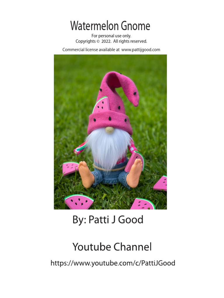 Watermelon Gnome Pattern | PDF