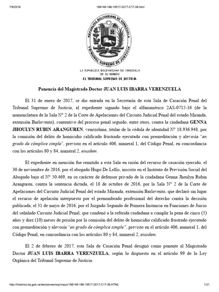SCP #198 15 05 2017 | PDF | Apelación | Judicaturas