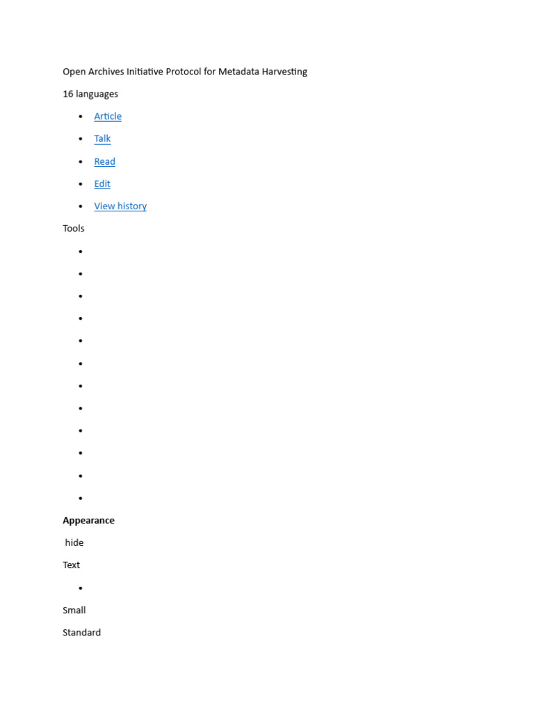OAI-PMH: Metadata Harvesting Protocol | PDF | Information Management ...