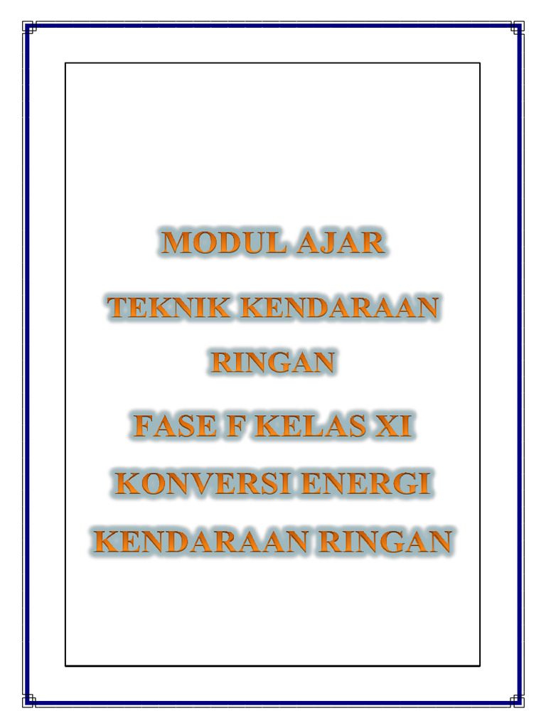 Modul Ajar Xi TKR | PDF