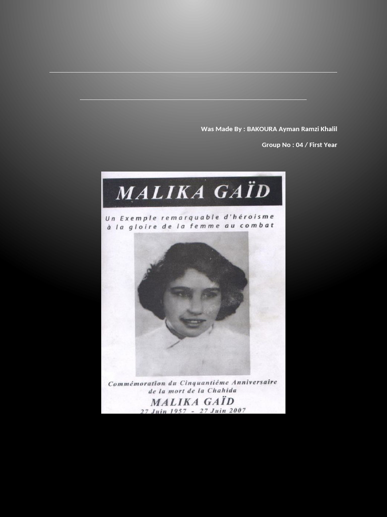 The Heroine GAID Malika | PDF | Military