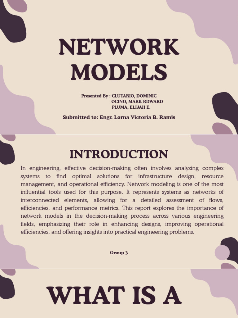 BSCE 3 Group 3 Network Models | PDF | Engineering | System