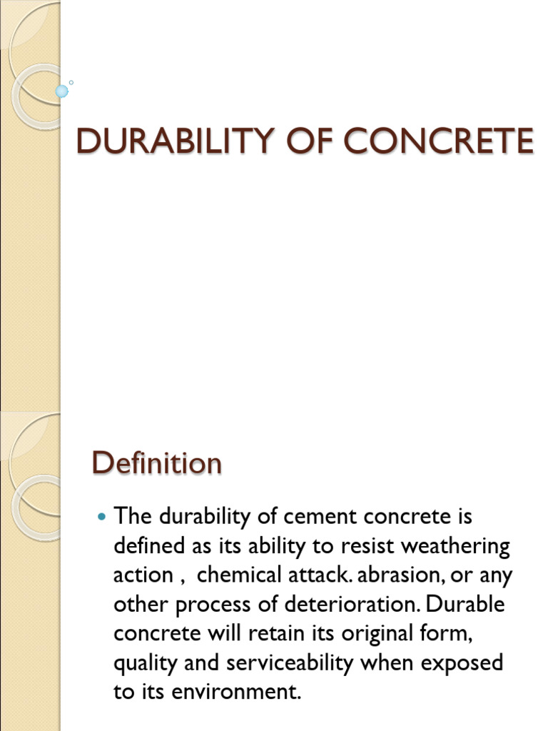 Concrete Durability: Key Factors Explained | PDF | Concrete | Water