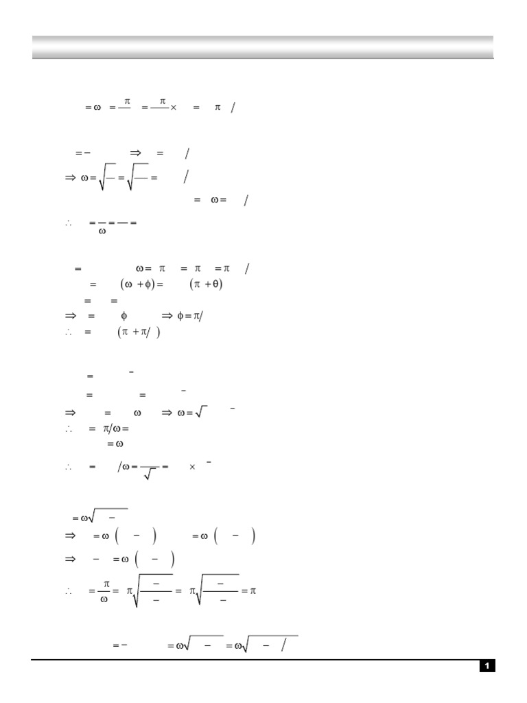 Simple Harmonic Motion Advanced | PDF | Oscillation | Physical Quantities