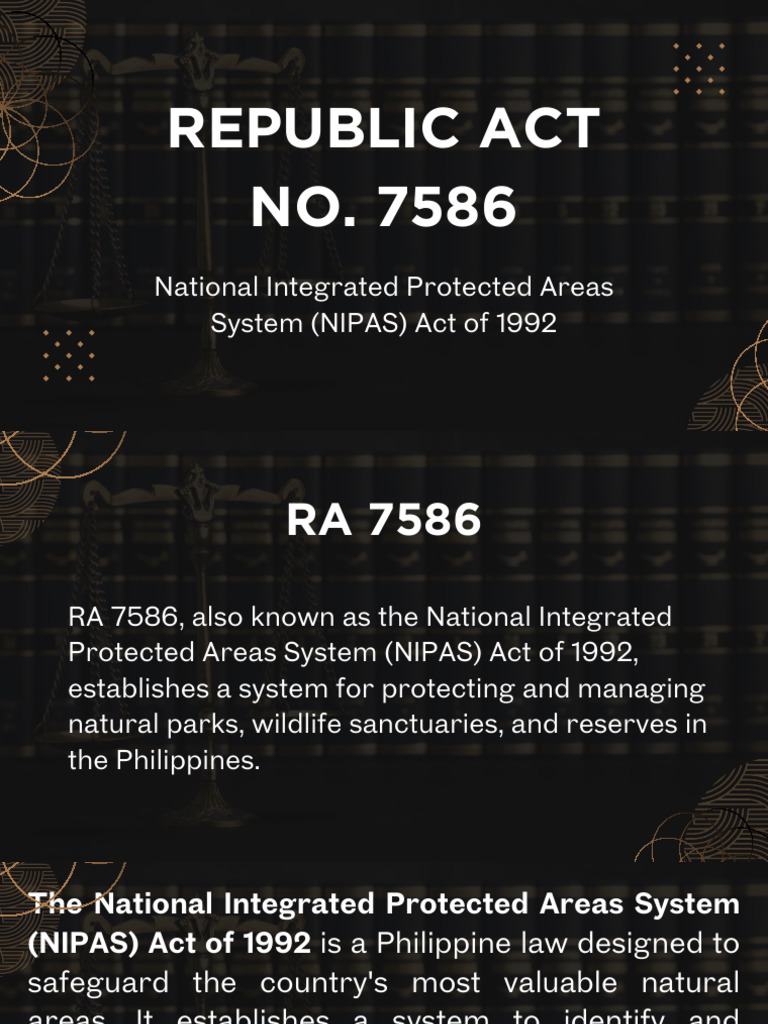 Dacillo and Dacanay-Ppt (Ra 7586) | PDF | Protected Area | Conservation ...