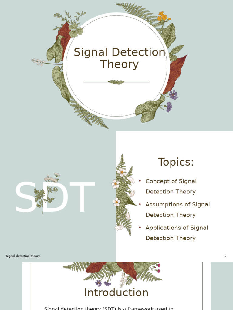 Understanding Signal Detection Theory | PDF | Cognition | Cognitive Science