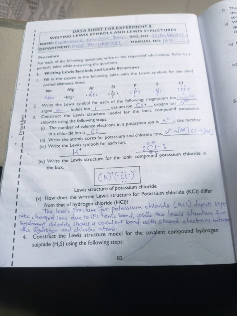 Chem 117 Answer Experiment 8 | PDF