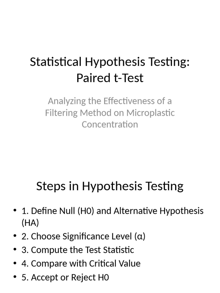 Hypothesis Testing Paired T-Test-1 | PDF