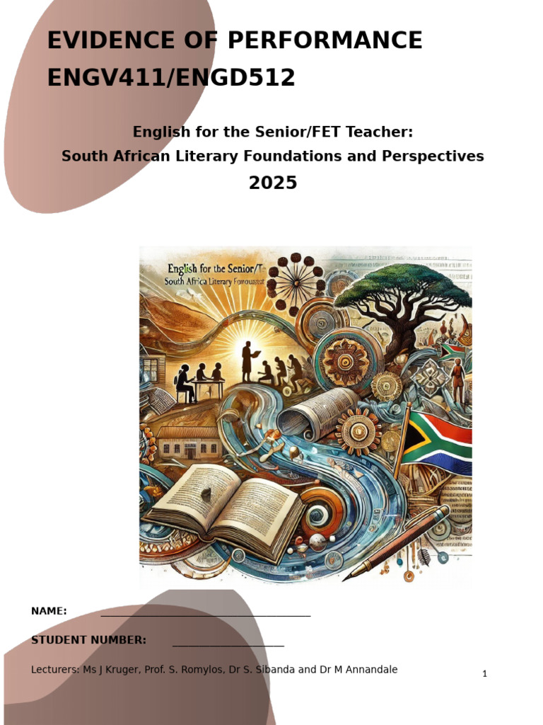 Engv 411 Engd 512 Ep 2025 Moderated Final | PDF | Pedagogy | Verb