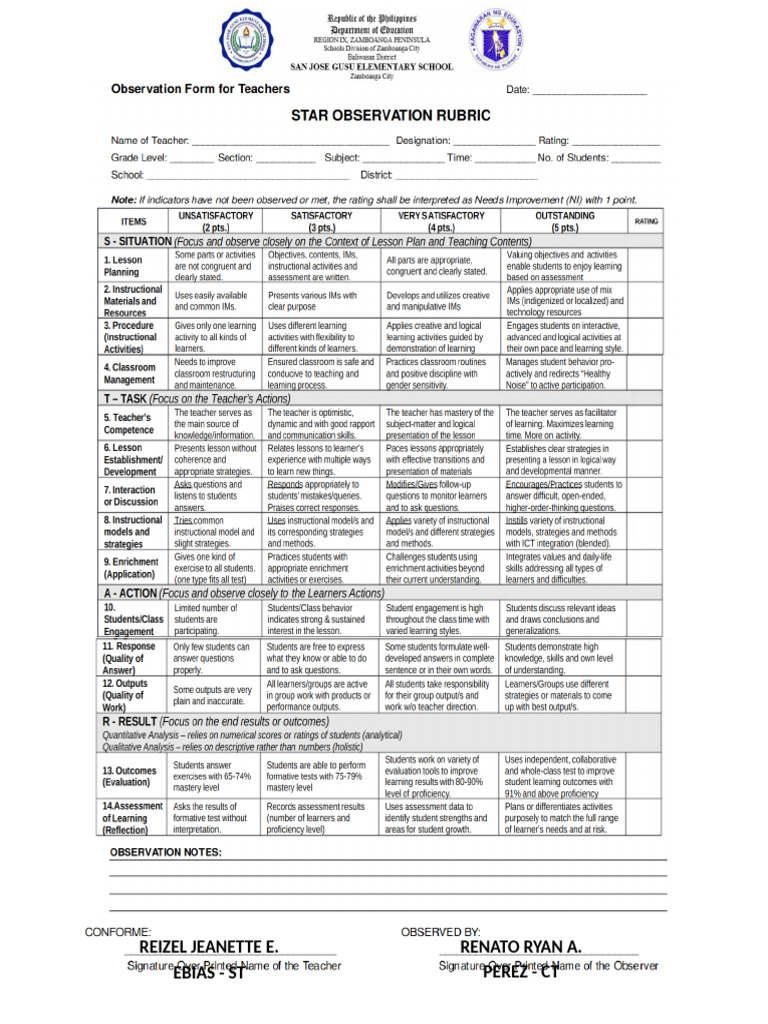 Star Observation Tool | PDF