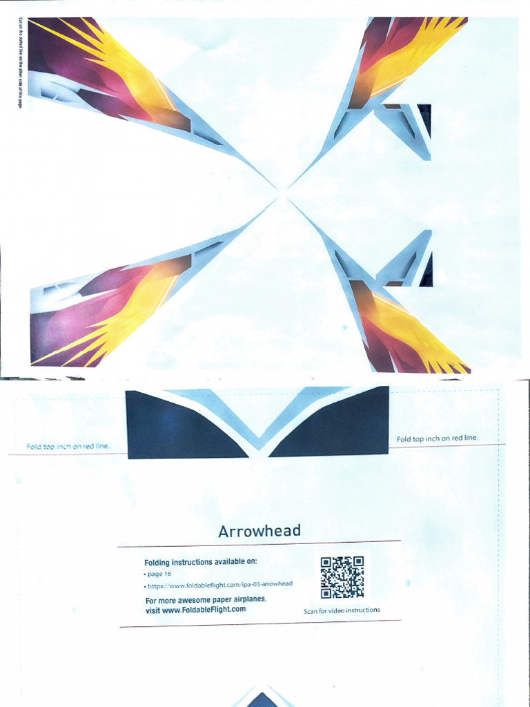 Arrowhead Paper Airplane Folding Guide | PDF