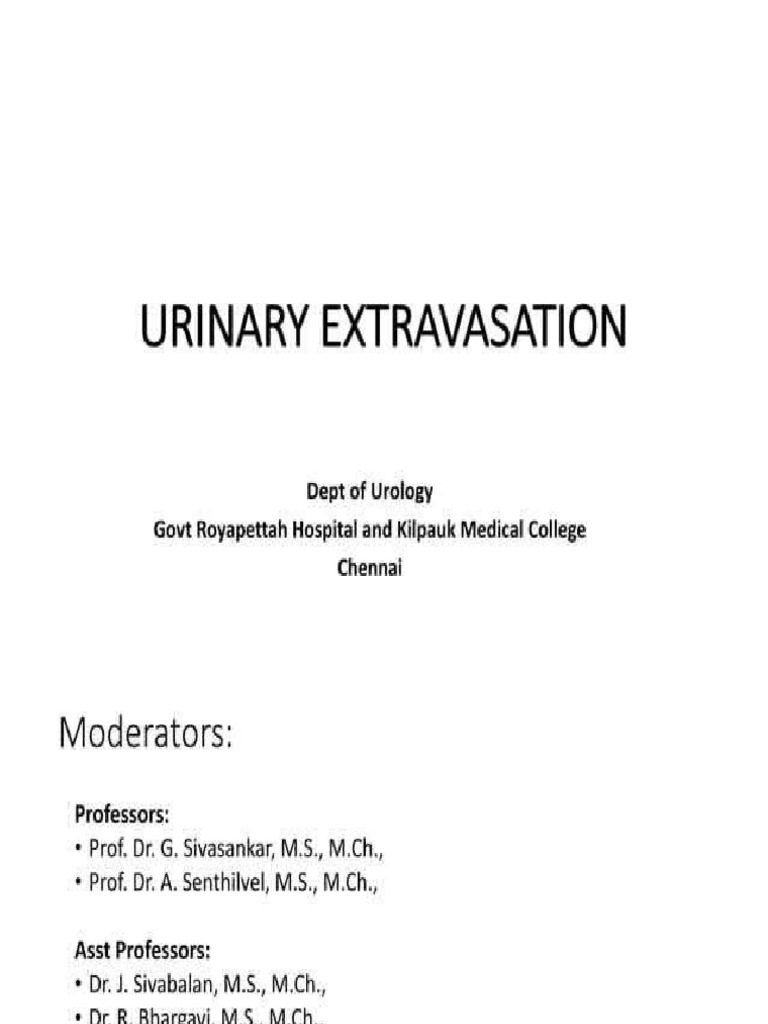 Urinary extravasation | PDF