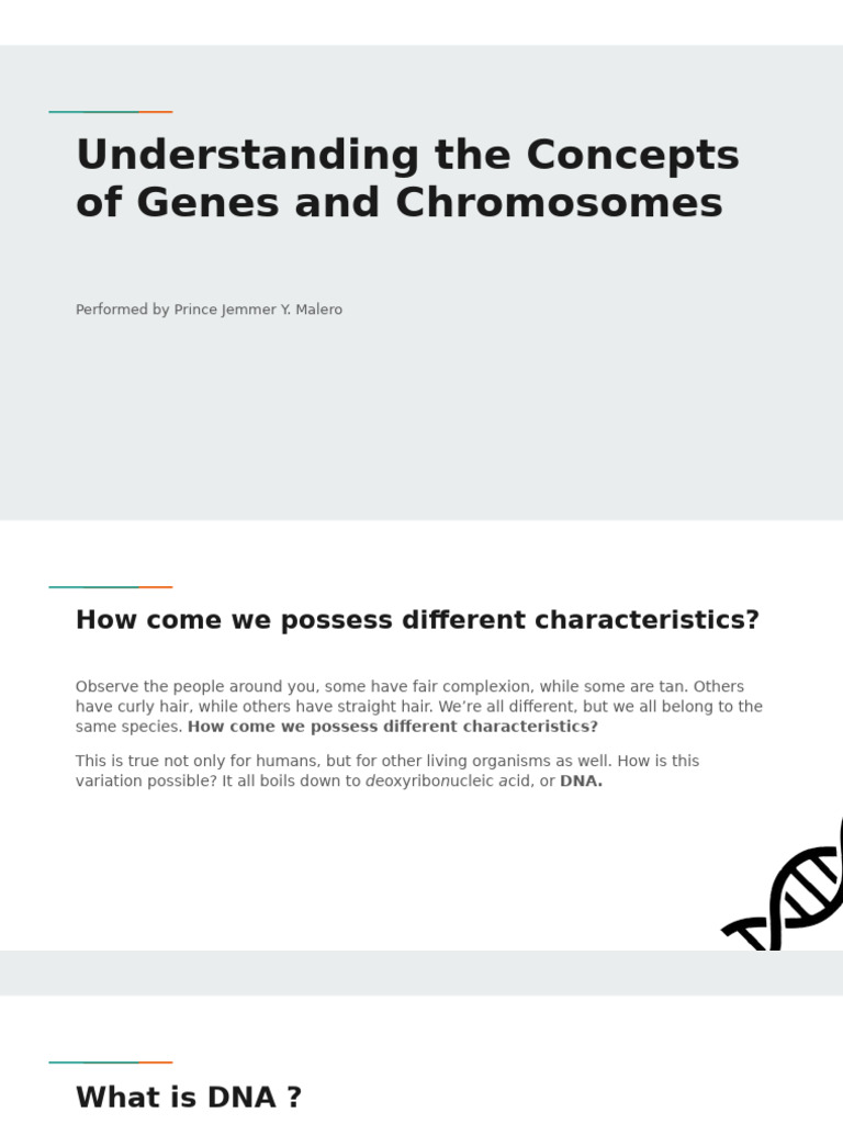 Understanding The Concepts of Genes and Chromosomes | PDF | Dna | Gene