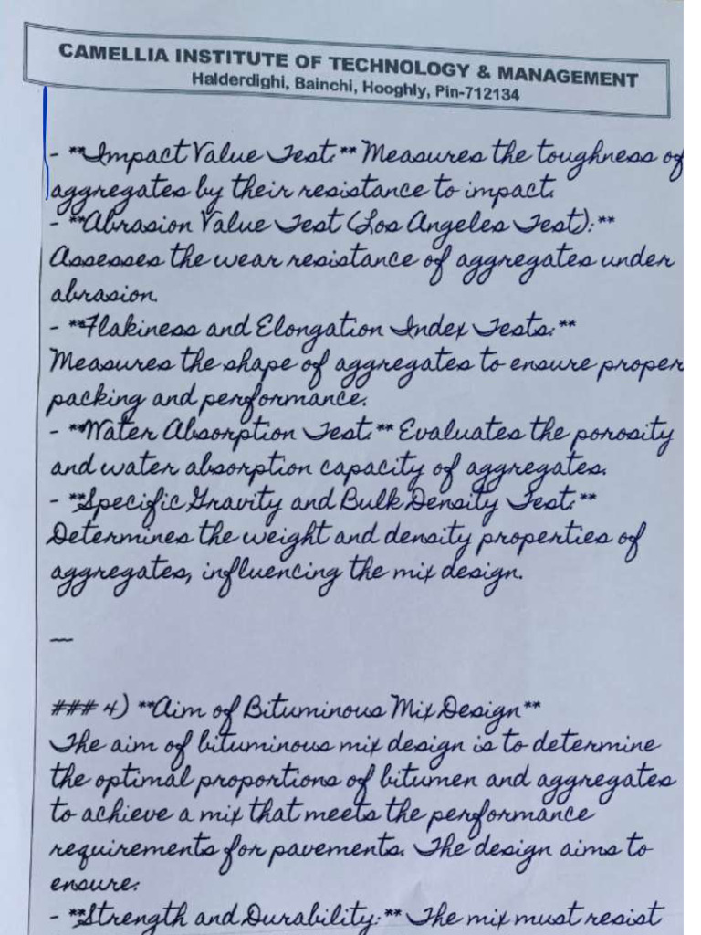 Aim of Bituminus Mix Design | PDF