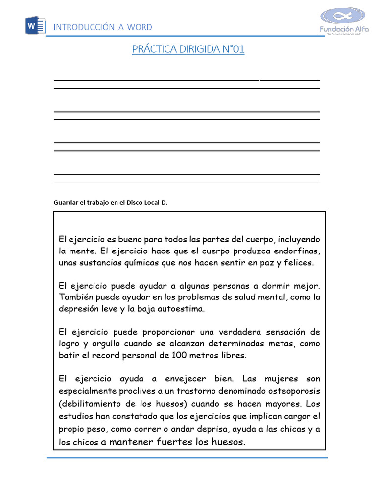 TP1 Introducción A Word | PDF | Memoria USB | Informática