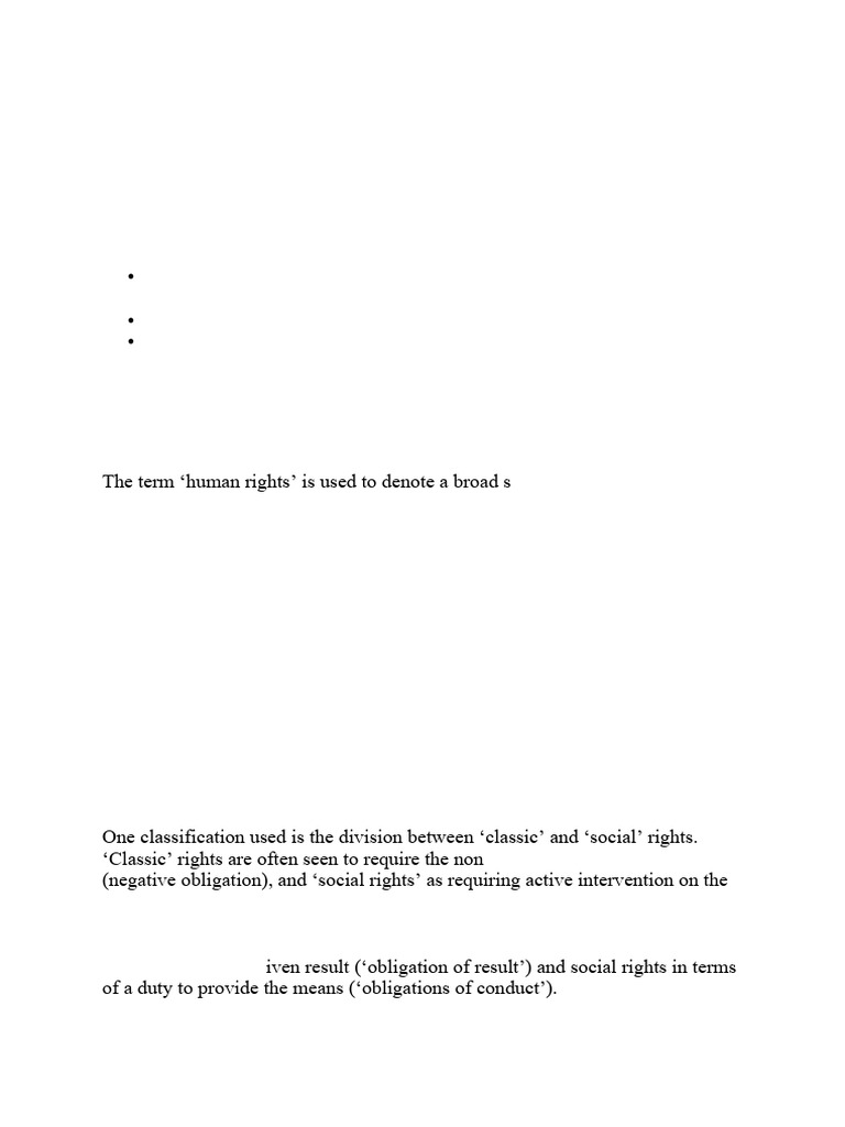 Human Rights Classification Overview | PDF | Rights | Human Rights