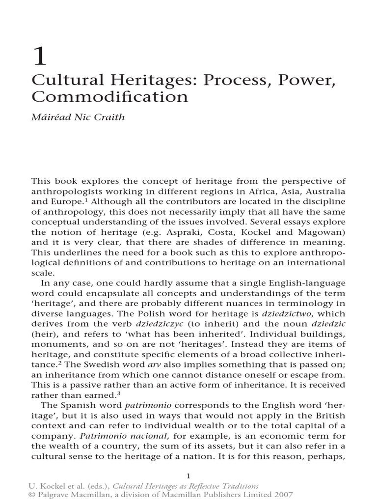 Cultural Heritages Process Power | PDF | Cultural Heritage | Traditions