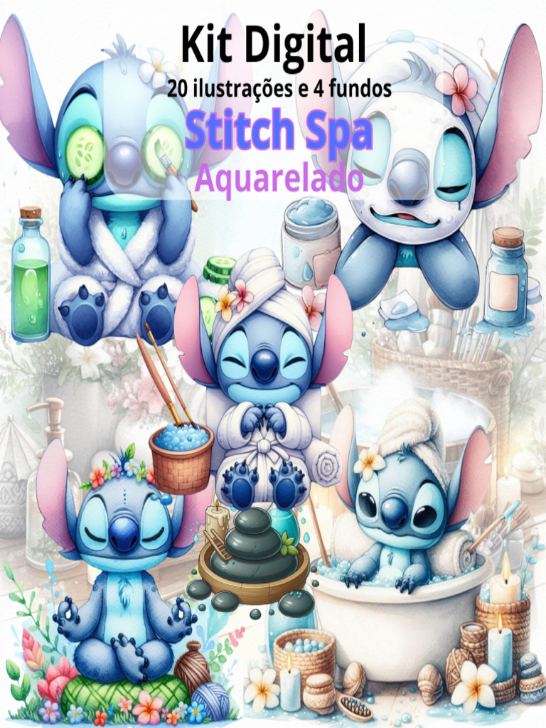 Kits Digitais Ref.1 Stitch Spa Amarela PDF | PDF