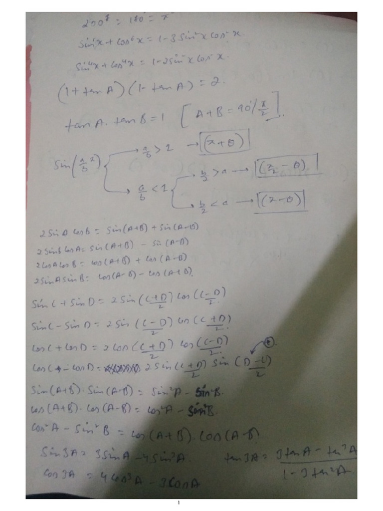 Trigonometry Values_ (1) | PDF