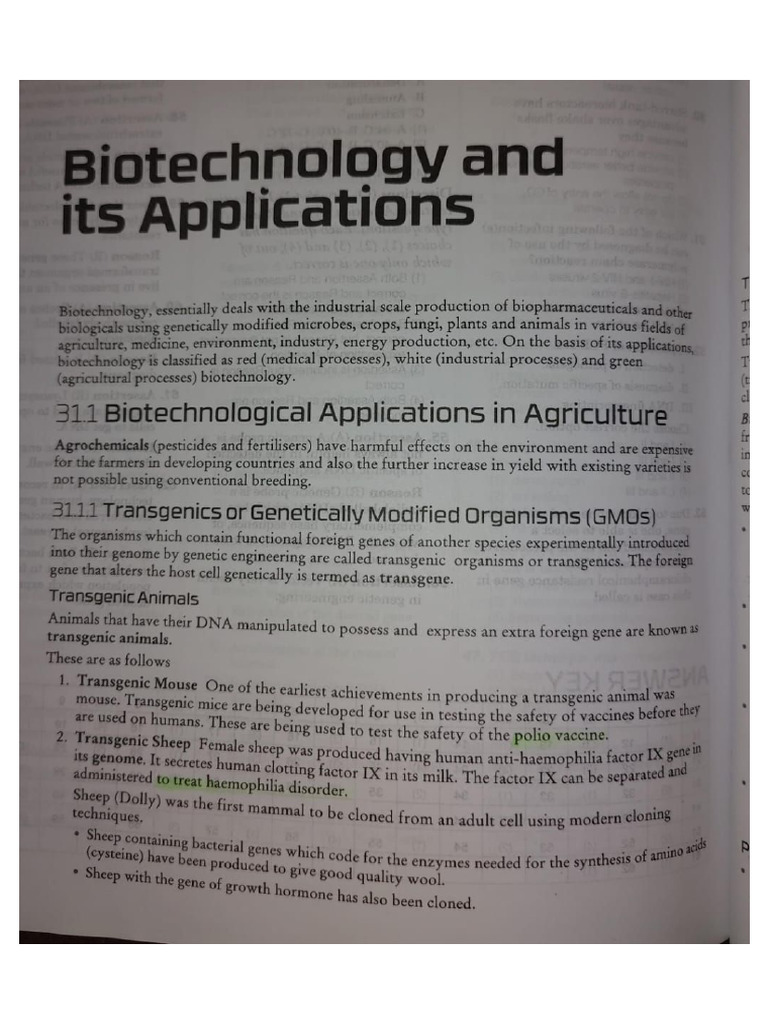 Biotechnology and Its Applications | PDF
