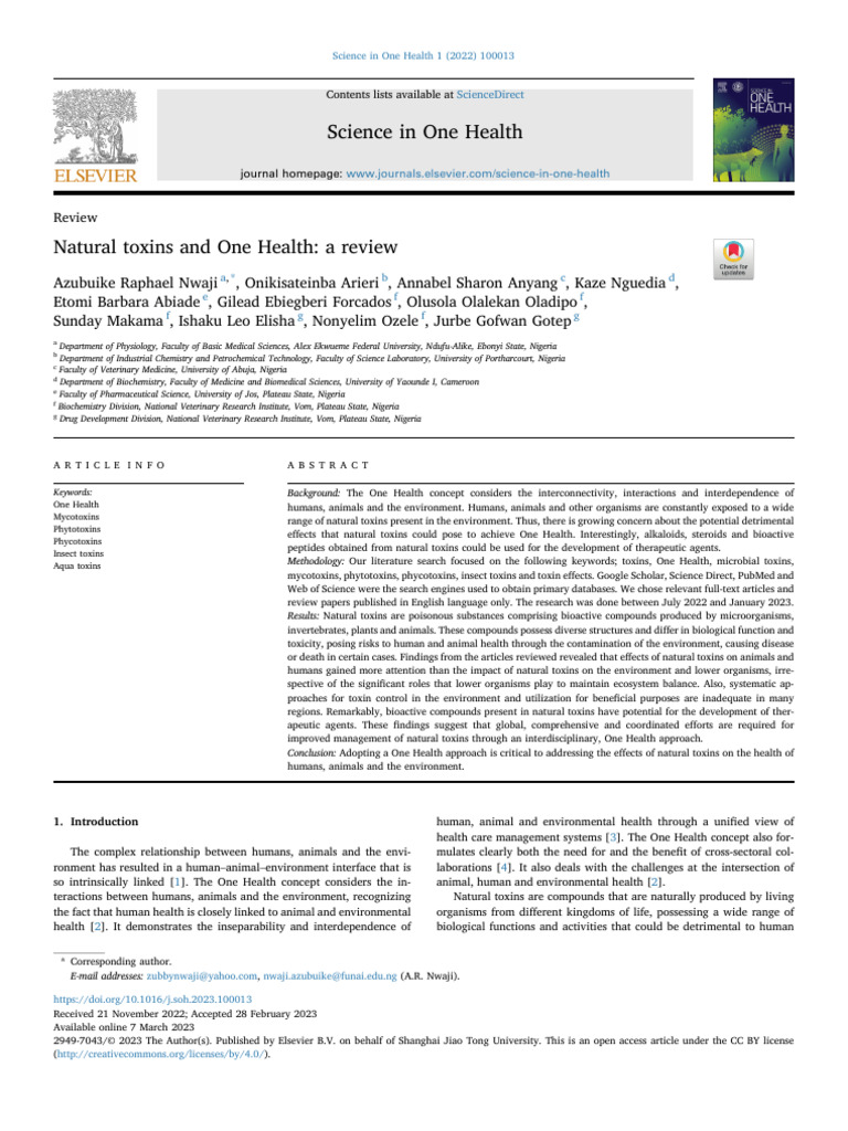 Natural Toxins | PDF | Venom | Mycotoxin