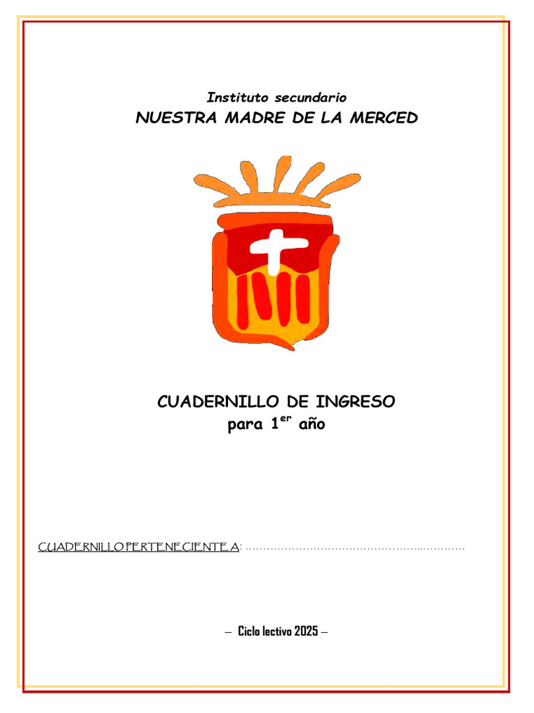 Cuadernillo de Ingreso - 2025 - Final | PDF | Puma