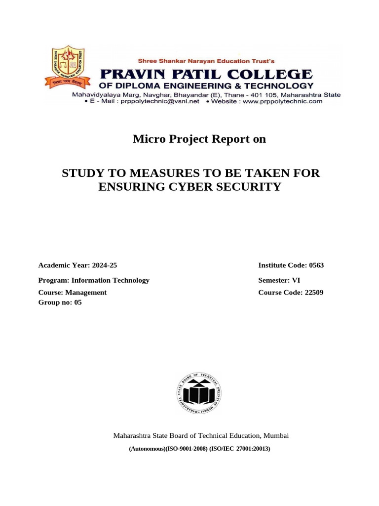 Man Final Micro-Project | PDF | Security | Computer Security