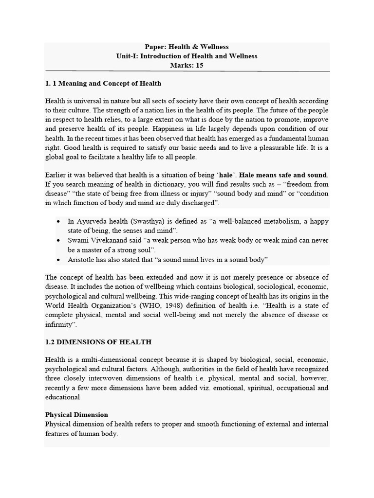 Health & Wellness Unit I | PDF | Alcoholism | Substance Abuse