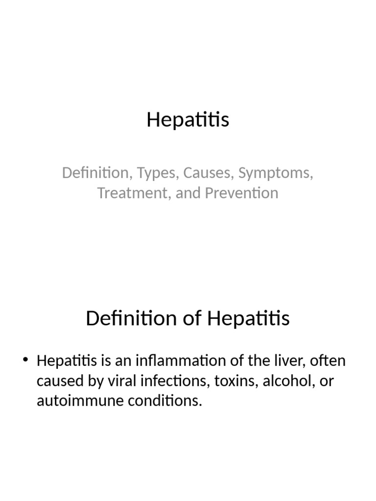 Hepatitis Presentation | PDF
