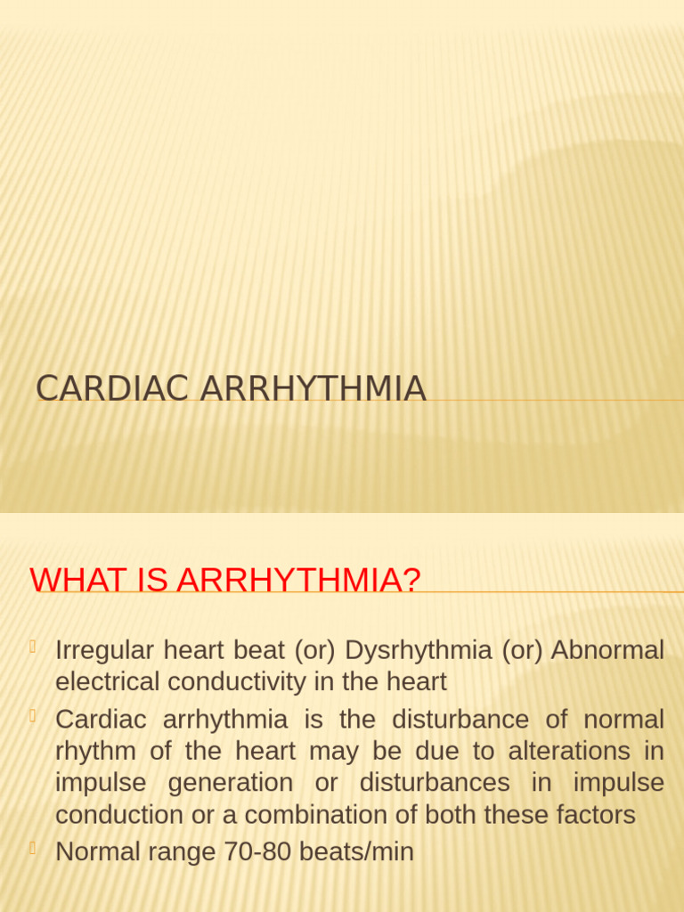 Understanding Cardiac Arrhythmia Types | PDF | Heart | Electrocardiography