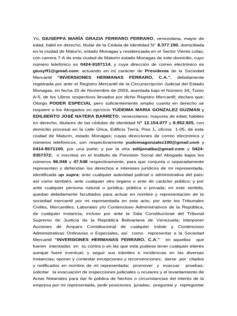 Poder Especial Hermanas Ferraro | PDF | Justicia | Crimen y violencia