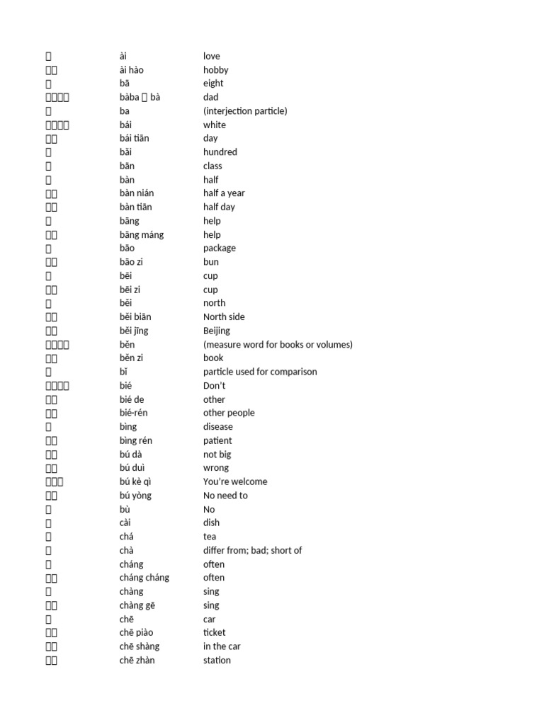 HSK1 | PDF